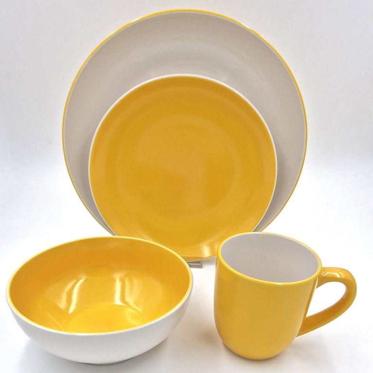 24pc Dinner Set Stoneware – Happi Yellow – Multiple Choice Philippines